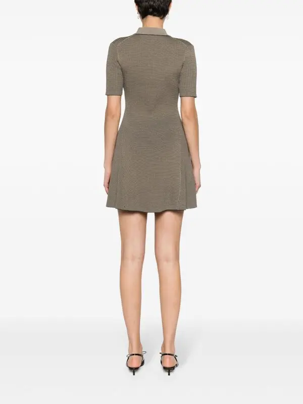 GANNI A-line Ribbed-knit Minidress