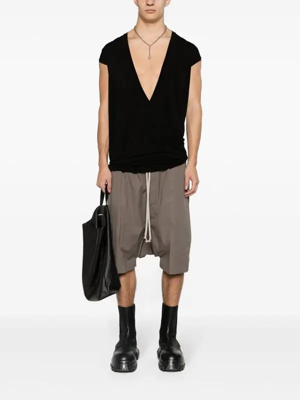 Rick Owens Pods Drop-crotch Shorts - Grey