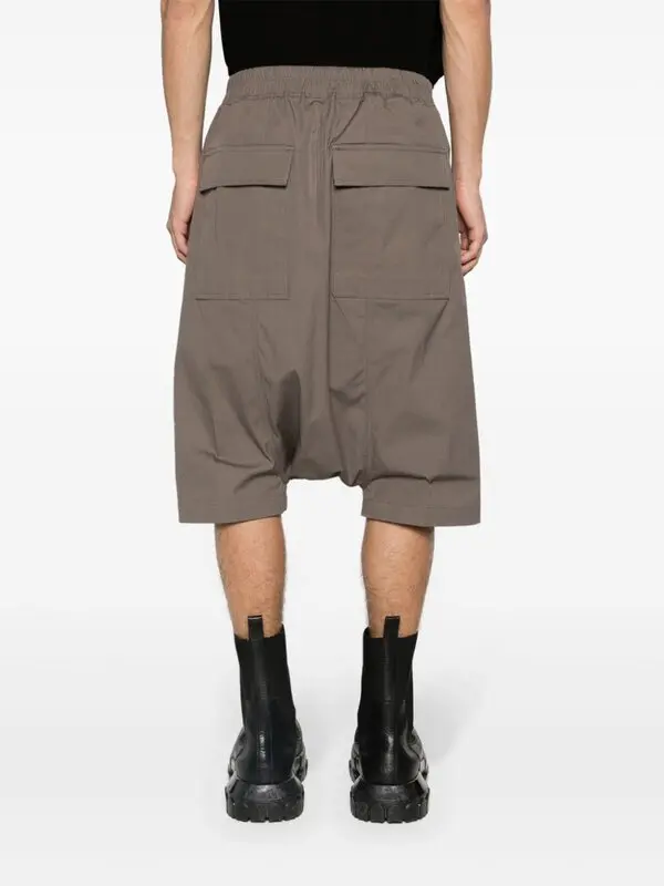 Rick Owens Pods Drop-crotch Shorts - Grey