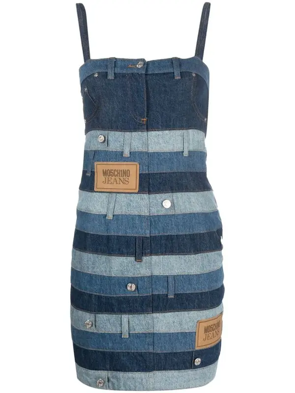 Moschino Patchwork Denim Minidress