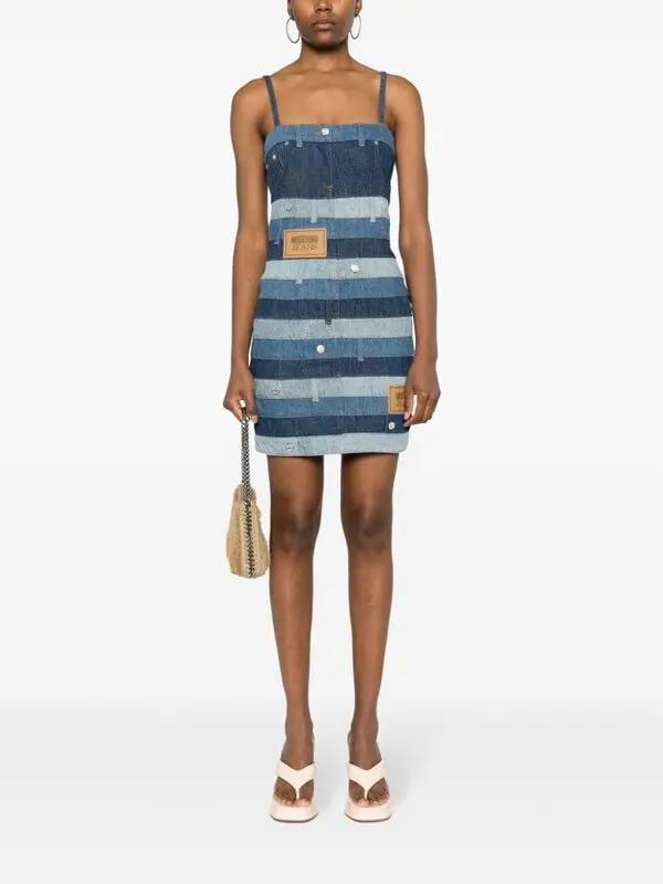 Moschino Patchwork Denim Minidress