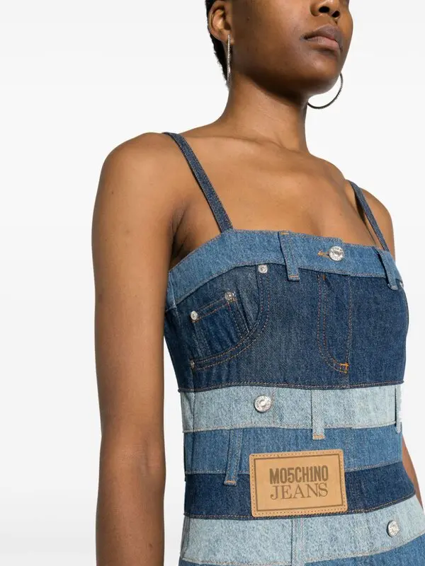 Moschino Patchwork Denim Minidress