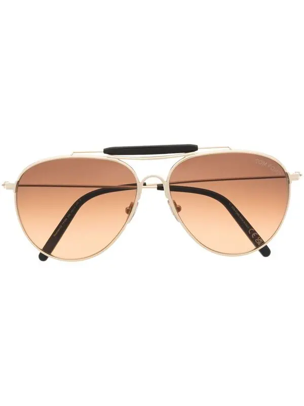 TOM FORD Tinted Pilot-frame Sunglasses - Gold