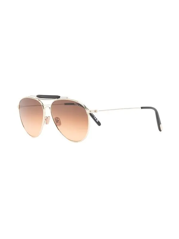 TOM FORD Tinted Pilot-frame Sunglasses