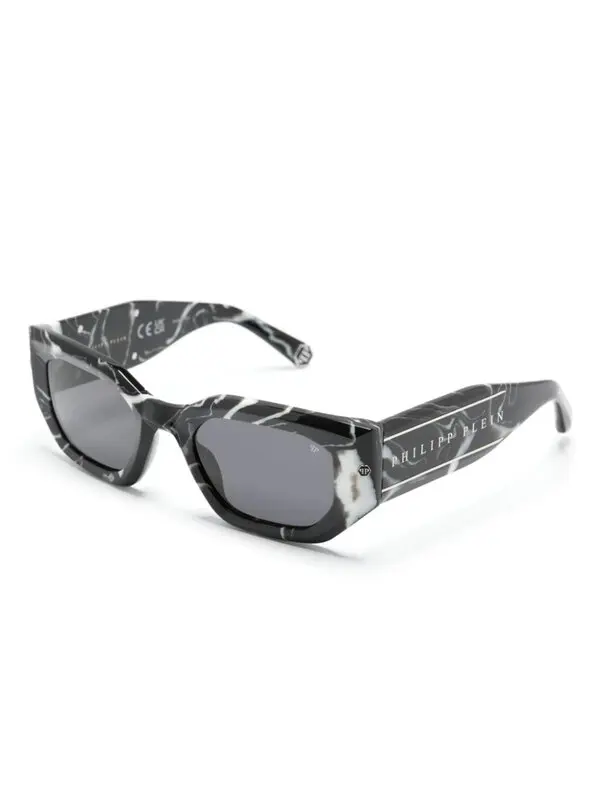 Philipp Plein Marbled Square-frame Sunglasses