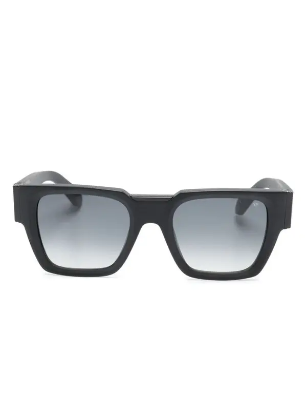 Philipp Plein Logo-plaque Square-frame Sunglasses - Black