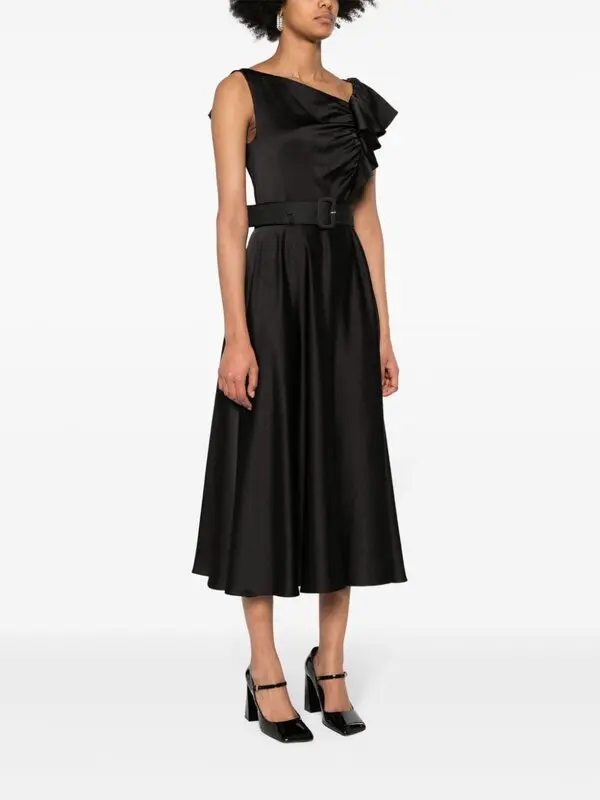NISSA Belted Midi Dress