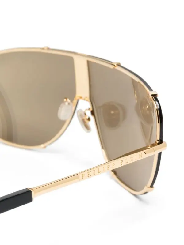 Philipp Plein Logo-plaque Shield-frame Sunglasses
