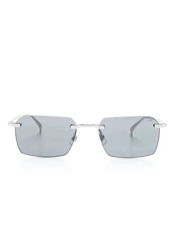 Dunhill Rimless Rectangle Sunglasses - Silver