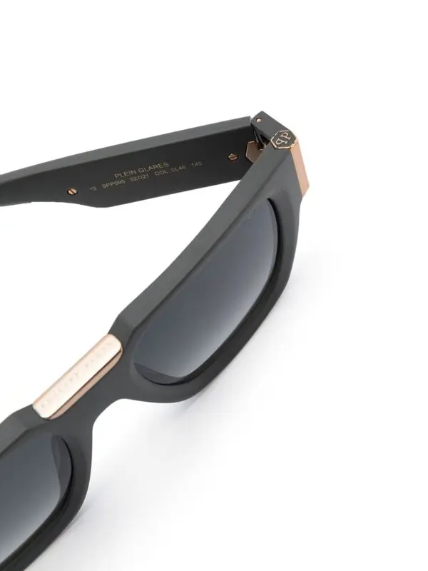 Philipp Plein Logo-plaque Square Sunglasses - Grey