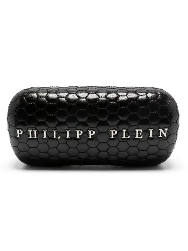 Philipp Plein Square Frame Sunglasses With Logo Plaque