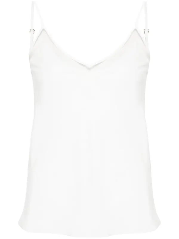 NISSA Crepe De Chine Tank Top - White