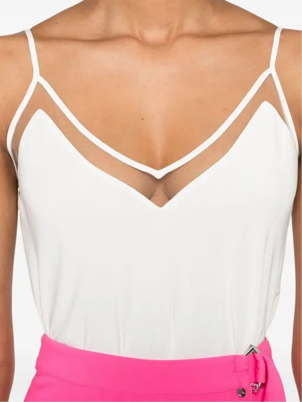NISSA Crepe De Chine Tank Top - White