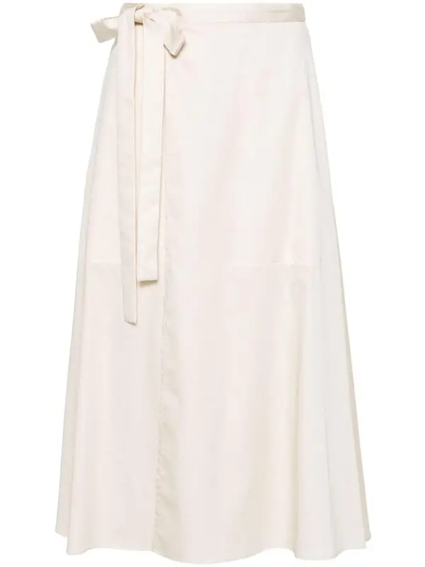 JOSEPH Alix Cotton Skirt - Neutrals