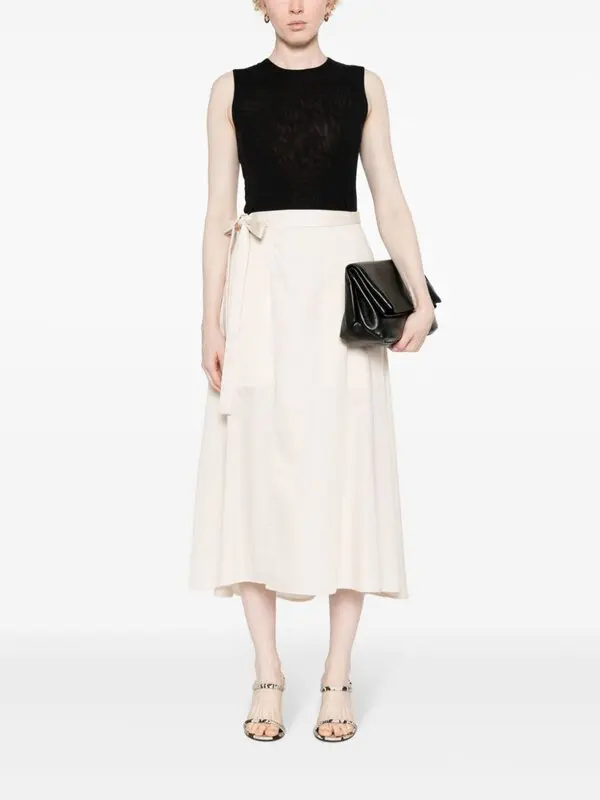 JOSEPH Alix Cotton Skirt - Neutrals