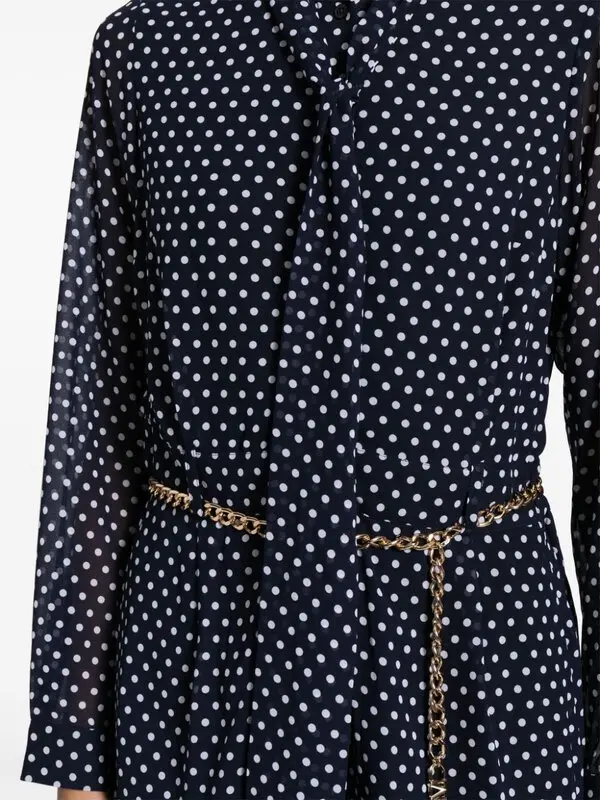 Michael Kors Polka-dot Print Georgette Playsuit