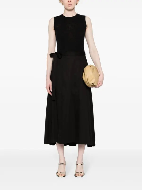 JOSEPH Alix Cotton Skirt - Black