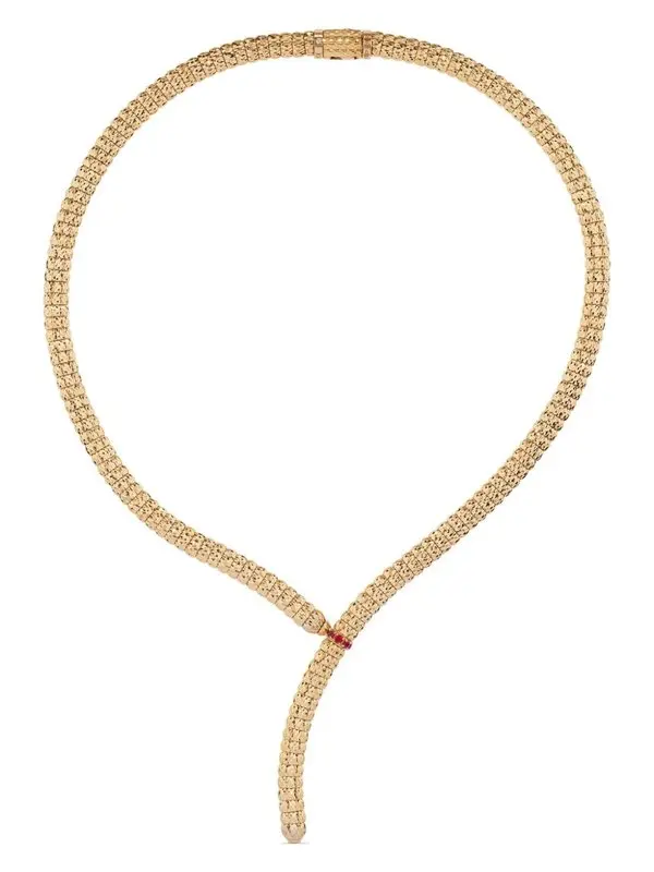 OFFICINA BERNARDI 18kt Yellow Ruby And Diamond Necklace - Gold