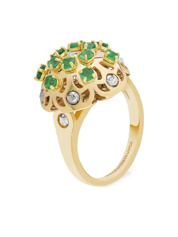 OFFICINA BERNARDI 18kt Yellow Damasco Emerald Ring - Gold