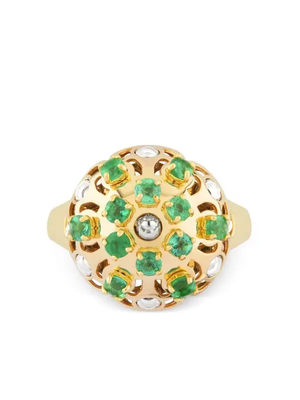 OFFICINA BERNARDI 18kt Yellow Damasco Emerald Ring - Gold
