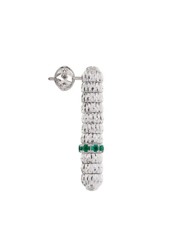 OFFICINA BERNARDI 18kt White Gold Emerald Drop Earrings