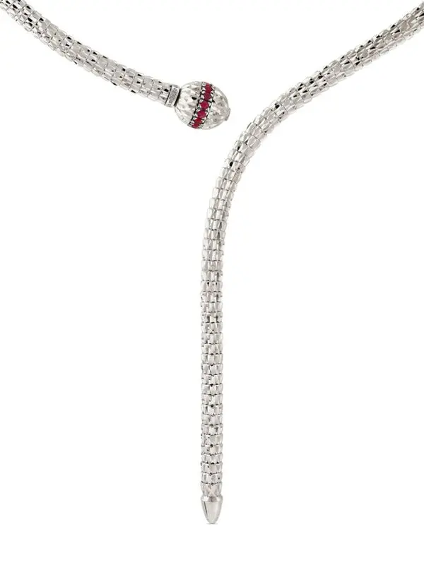 OFFICINA BERNARDI 18kt White Gold Y Necklace With Ruby