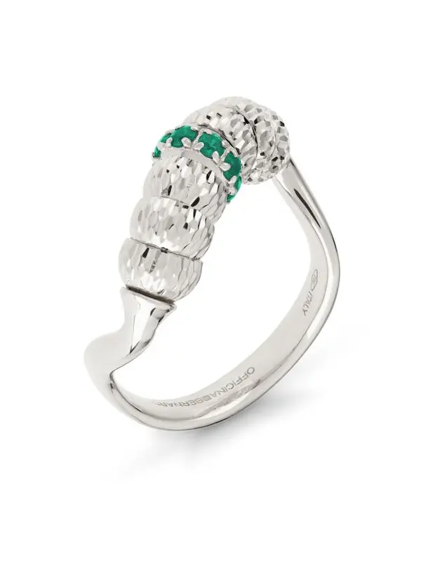 OFFICINA BERNARDI 18kt White Gold Emerald Ring - Silver