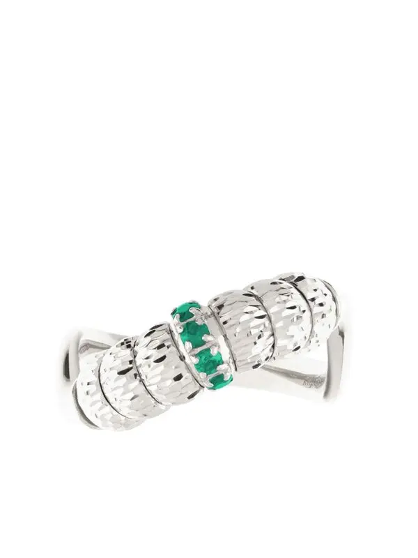 OFFICINA BERNARDI 18kt White Gold Emerald Ring - Silver
