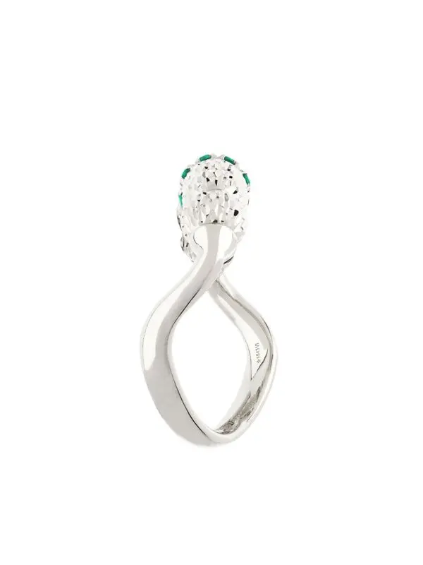 OFFICINA BERNARDI 18kt White Gold Emerald Ring - Silver