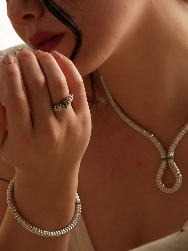 OFFICINA BERNARDI 18kt White Gold Emerald Ring - Silver