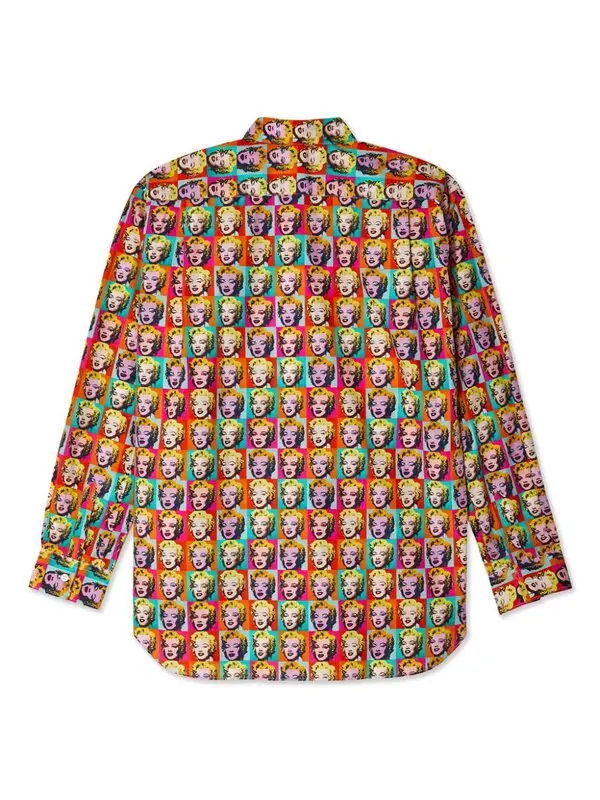 Comme Des Garçons Graphic-print Cotton Shirt - Red