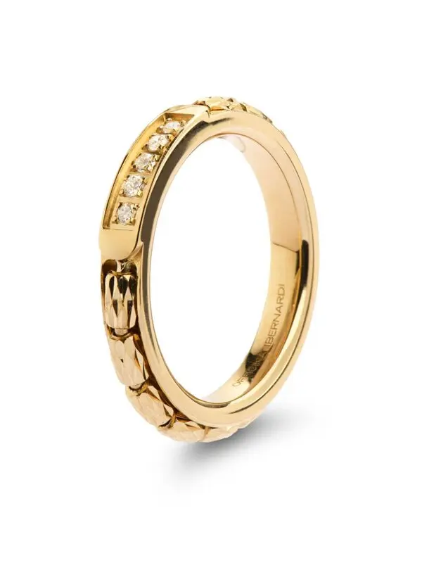 OFFICINA BERNARDI 18kt Yellow Diamond Dea Ring