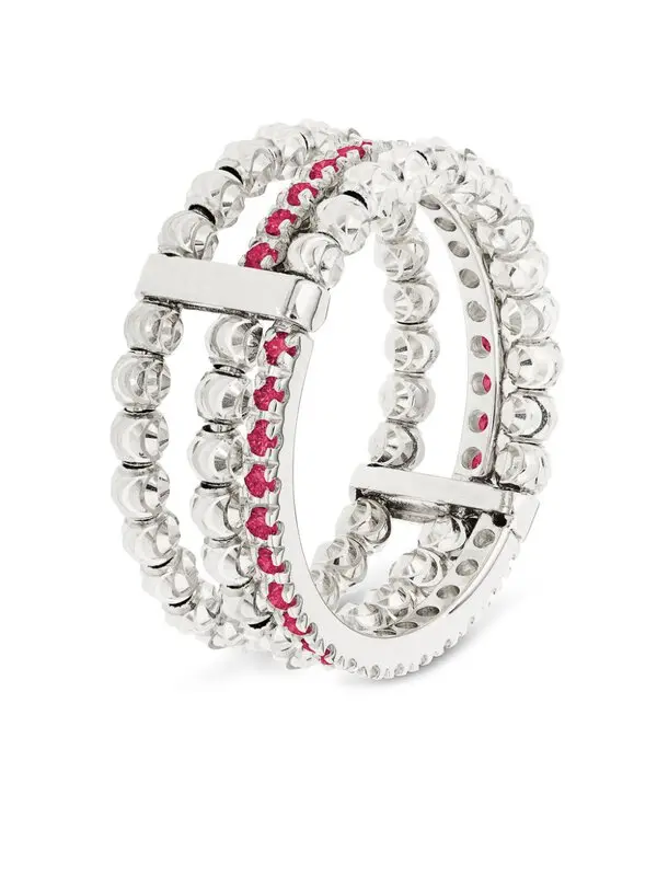 OFFICINA BERNARDI 18kt White Gold Ruby Eden Ring - Silver
