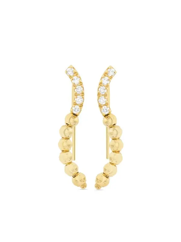 OFFICINA BERNARDI 18kt Yellow Diamond Cuff Earrings - Gold