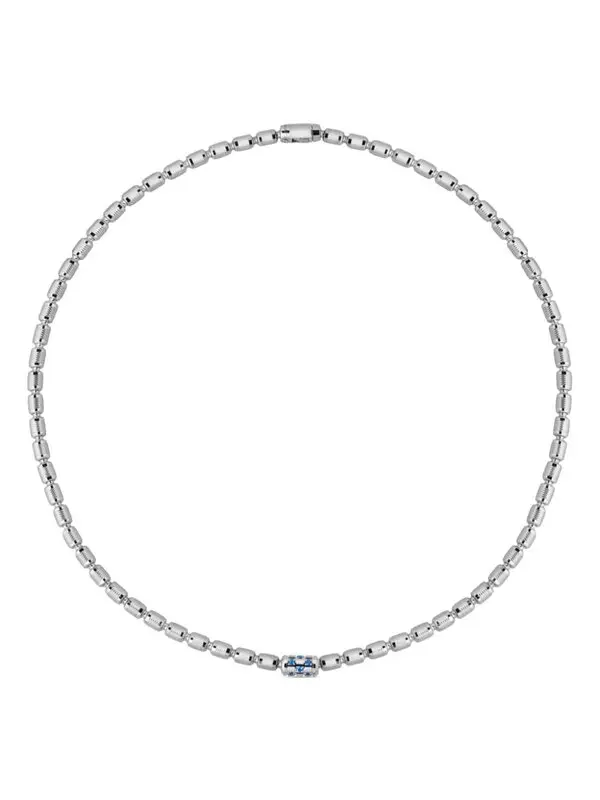OFFICINA BERNARDI 18kt White Gold Lumen Sapphire And Diamond Necklace - Silver
