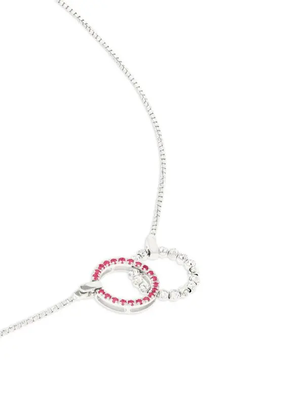 OFFICINA BERNARDI 18kt White Gold Ruby And Diamond Pendant Necklace