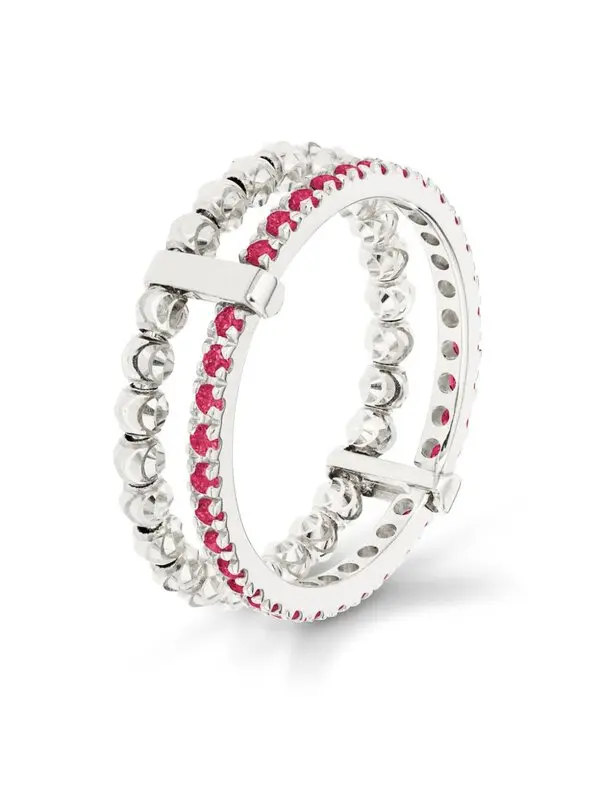OFFICINA BERNARDI 18kt White Gold Moon Eden Ruby Ring