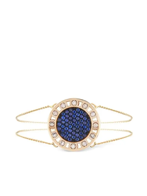 OFFICINA BERNARDI 18kt Yellow And White Senzatempo Sapphire And Diamond Bracelet - Gold