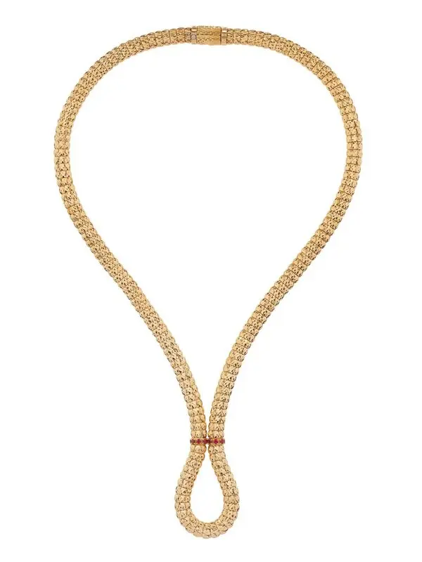OFFICINA BERNARDI 18kt Yellow Ruby And Diamond Necklace - Gold