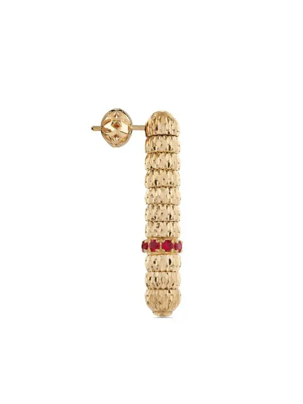 OFFICINA BERNARDI 18kt Yellow Enigma Ruby Drop Earrings