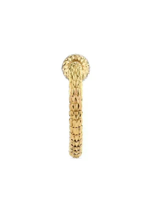 OFFICINA BERNARDI 18kt Yellow Diamond Hoop Earrings - Gold