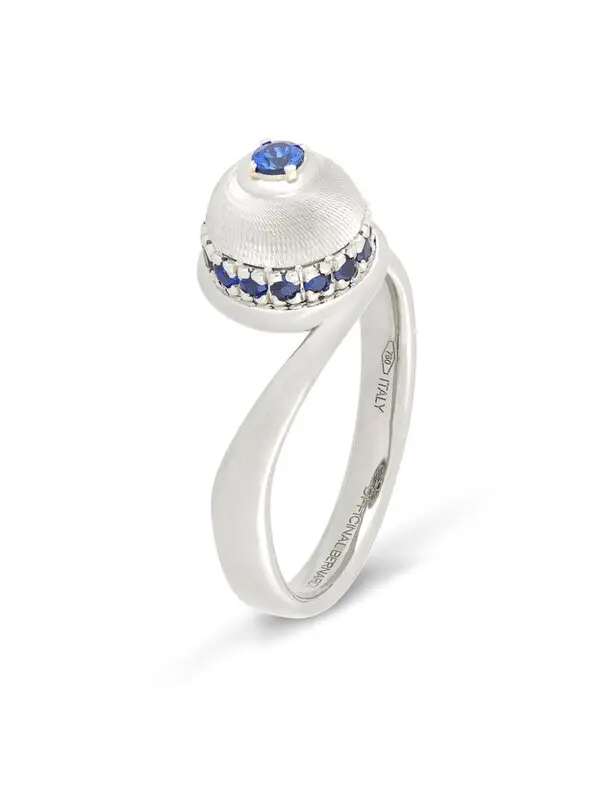 OFFICINA BERNARDI 18kt White Gold Empire Sapphire Ring - Silver