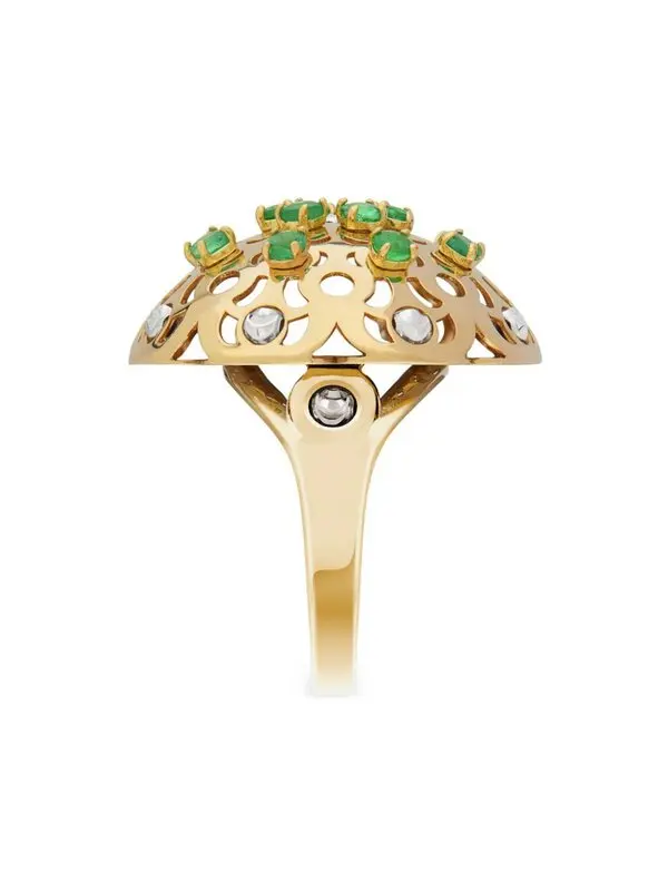 OFFICINA BERNARDI 18kt Yellow Damasco Emerald Ring - Gold