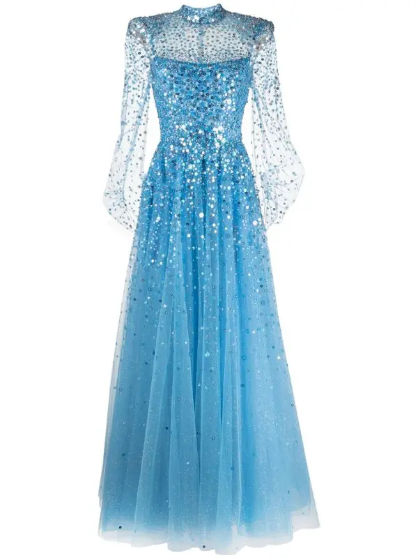 Jenny Packham Meadow Sweet Sequin-embellished Gown