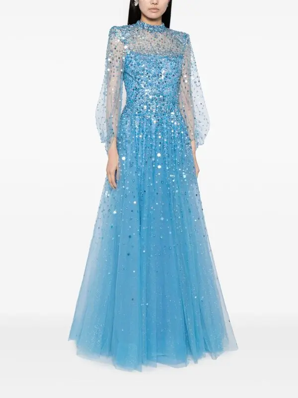 Jenny Packham Meadow Sweet Sequin-embellished Gown