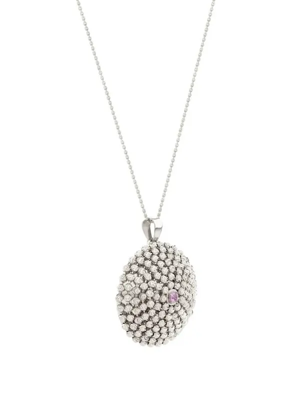 OFFICINA BERNARDI 18kt White Gold Mimosa Sapphire Necklace - Silver