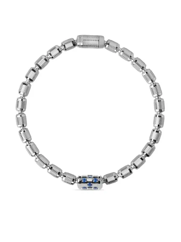 OFFICINA BERNARDI 18kt White Gold Bracelet With Sapphire And Diamond - Silver