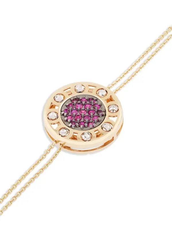 OFFICINA BERNARDI 18kt Yellow Senzatempo Ruby And Diamond Bracelet
