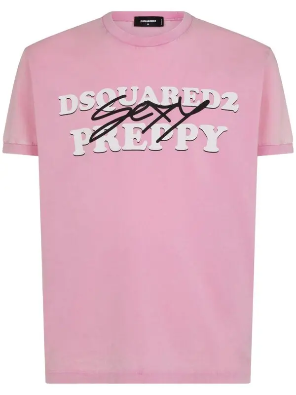 Dsquared2 Logo-print Cotton T-shirt - Pink