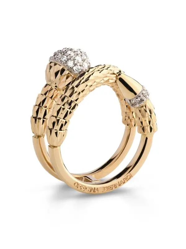 OFFICINA BERNARDI 18kt Yellow Diamond Ophidia Ring